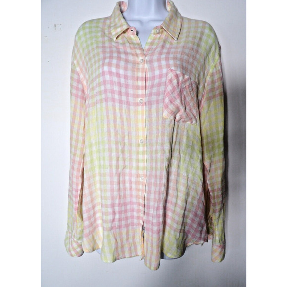 Rails | Tops | Rails Xl Womens Charli Lemon Raspberry Pastel Plaid ...